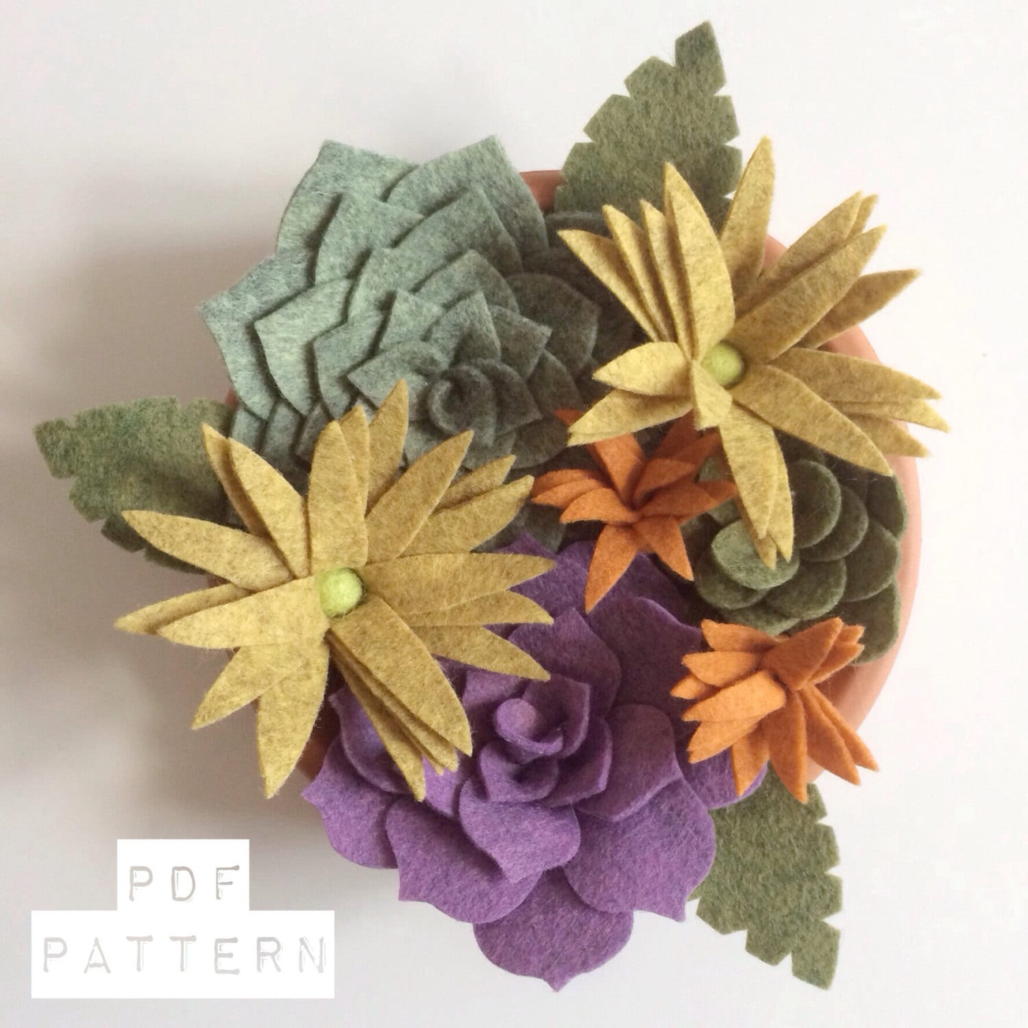 Felt Flower Pattern/tutorial PDF Download: DIY Felt - Etsy