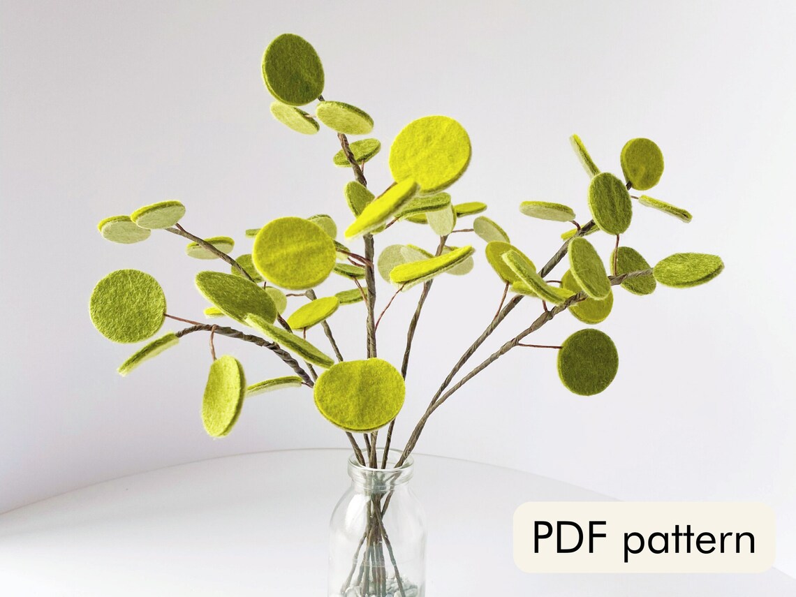 PDF Download - Felt Eucalyptus Stems Tutorial/pattern With Templates ...