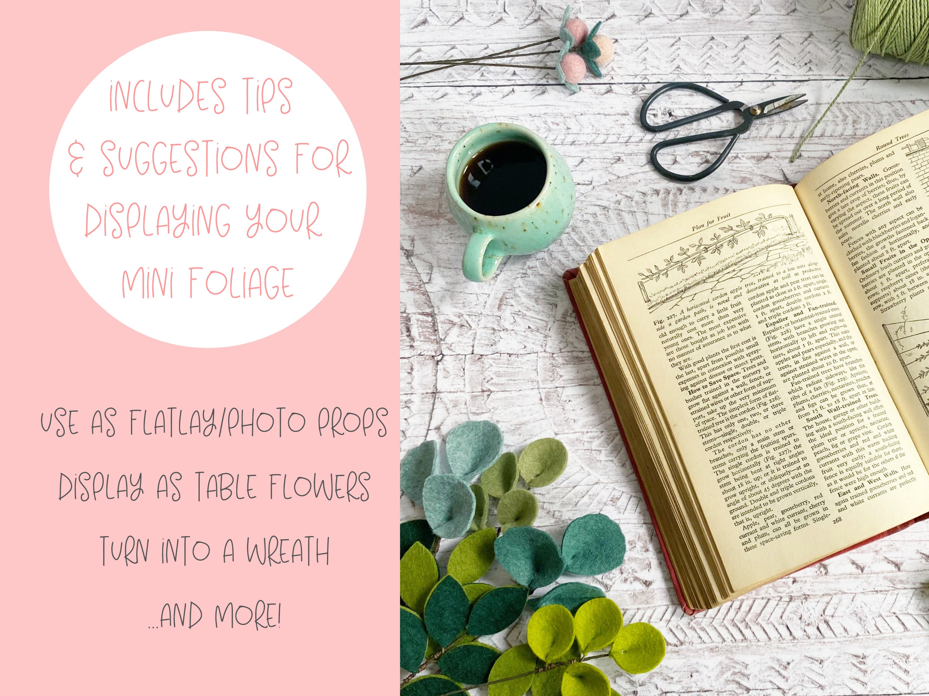 PDF Video Tutorial: Evergreen Mini Foliage Collection Felt - Etsy