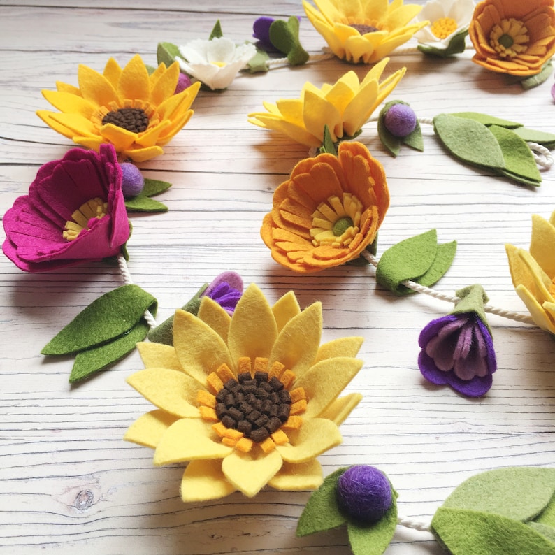 Felt Flower Pattern/tutorial PDF Download: DIY Felt Flowers | Etsy