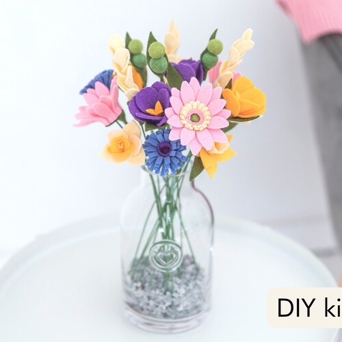 Felt Flower Craft Kit: DIY Felt Flowers Cottage Garden - Etsy