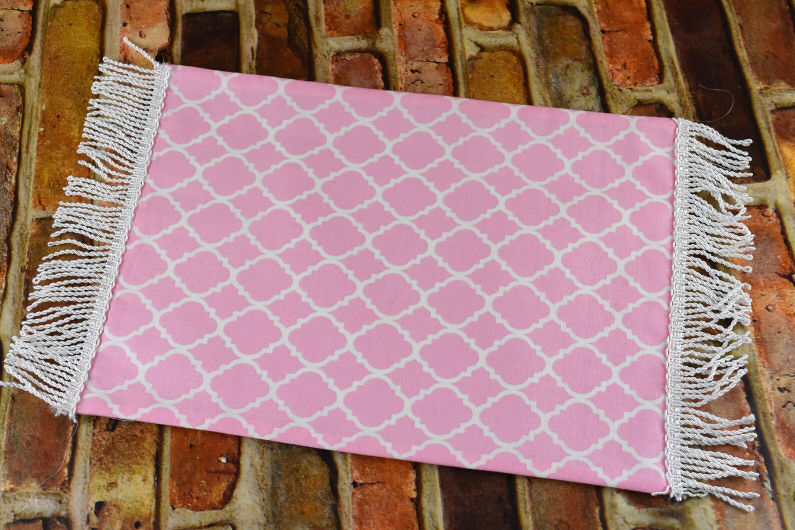 Dollhouse Decor Pink Miniature Rug for 18 Inch or 12 Inch Dolls ...