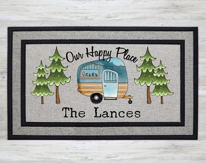 Personalized Door Mat RV Doormat Camper Door Mat Front Door Mat Welcome ...