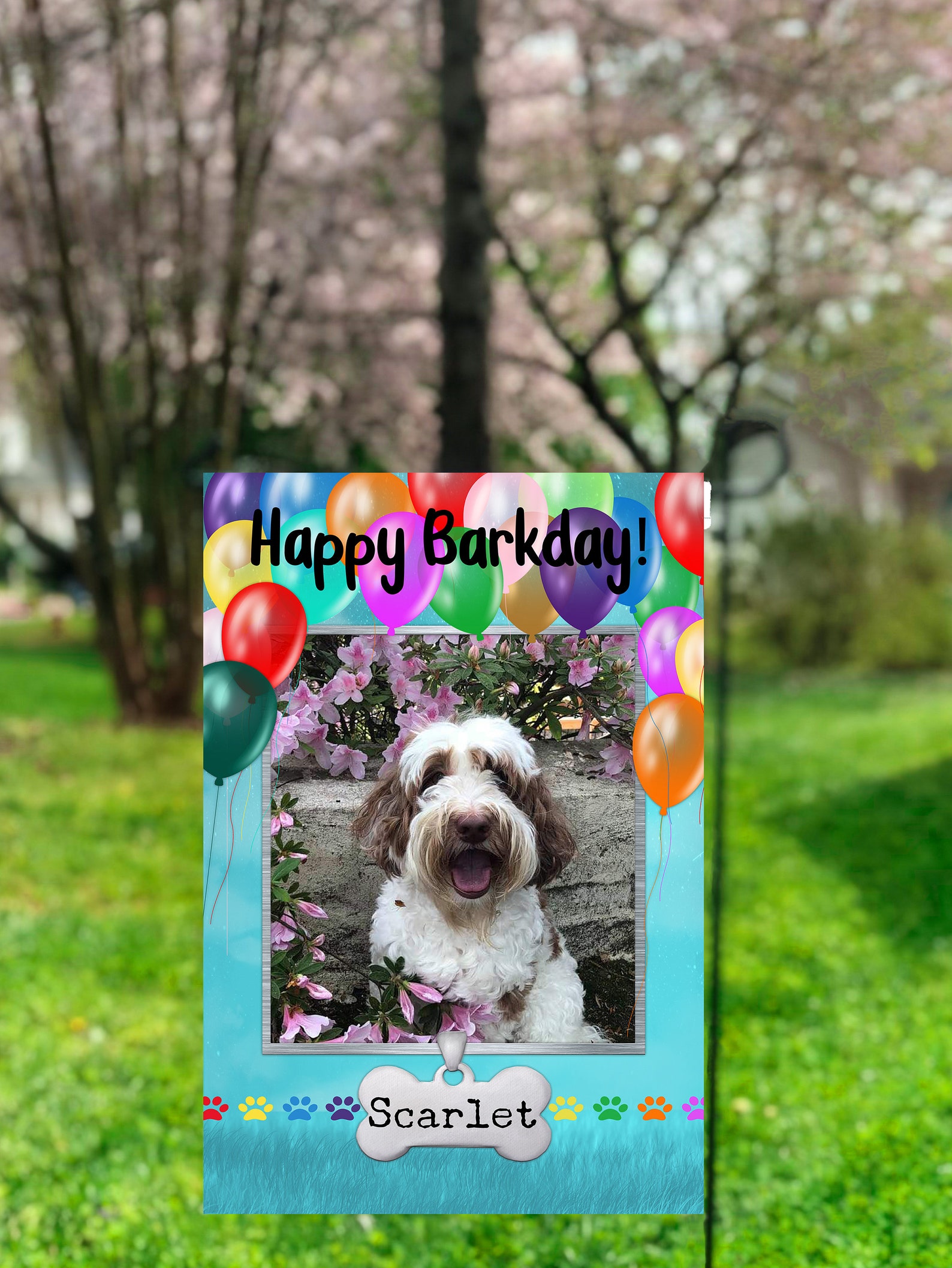Personalized Garden Flag Pet Garden Flag Dog Garden Flag - Etsy