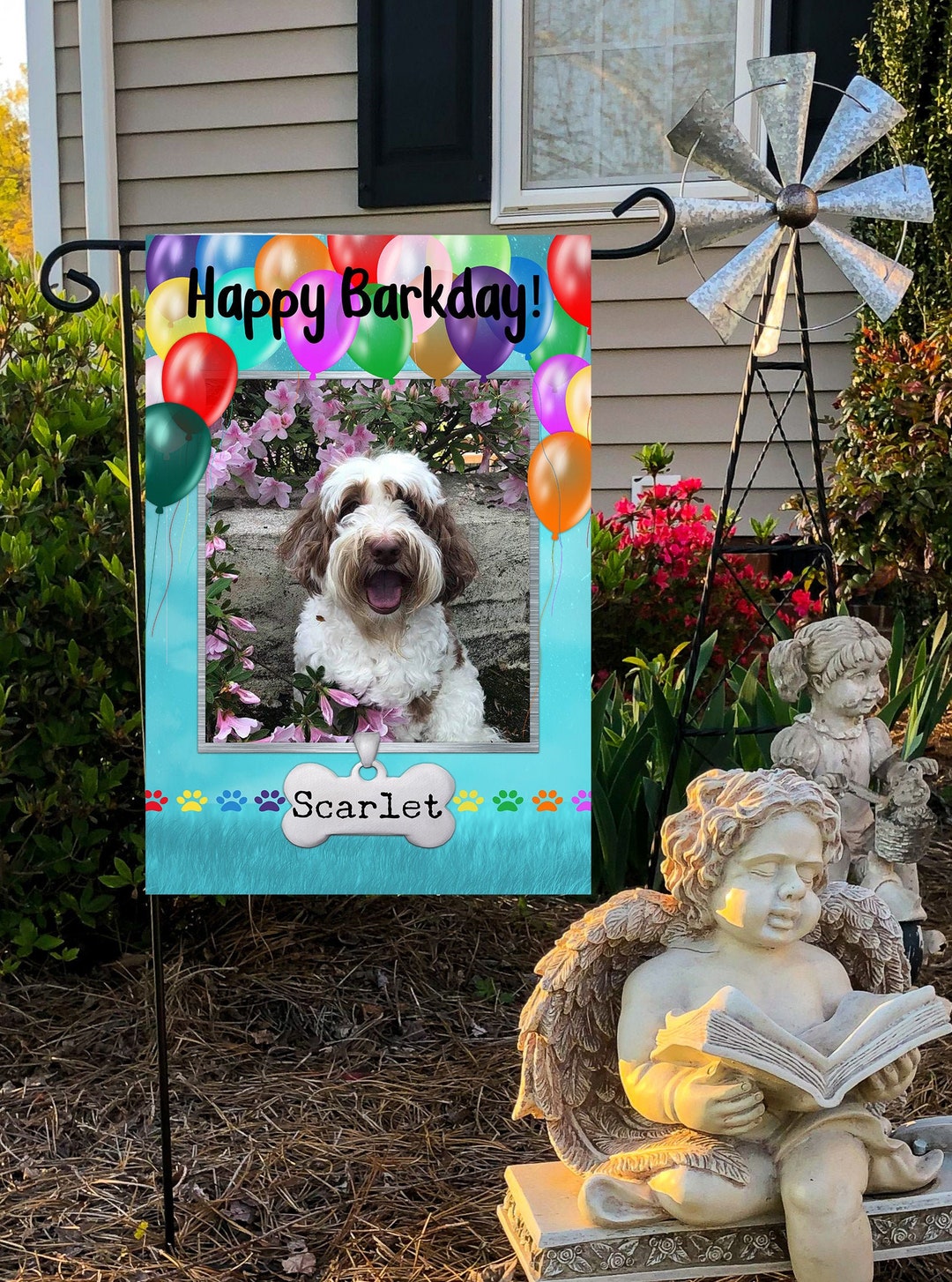 Personalized Garden Flag Pet Garden Flag Dog Garden Flag - Etsy