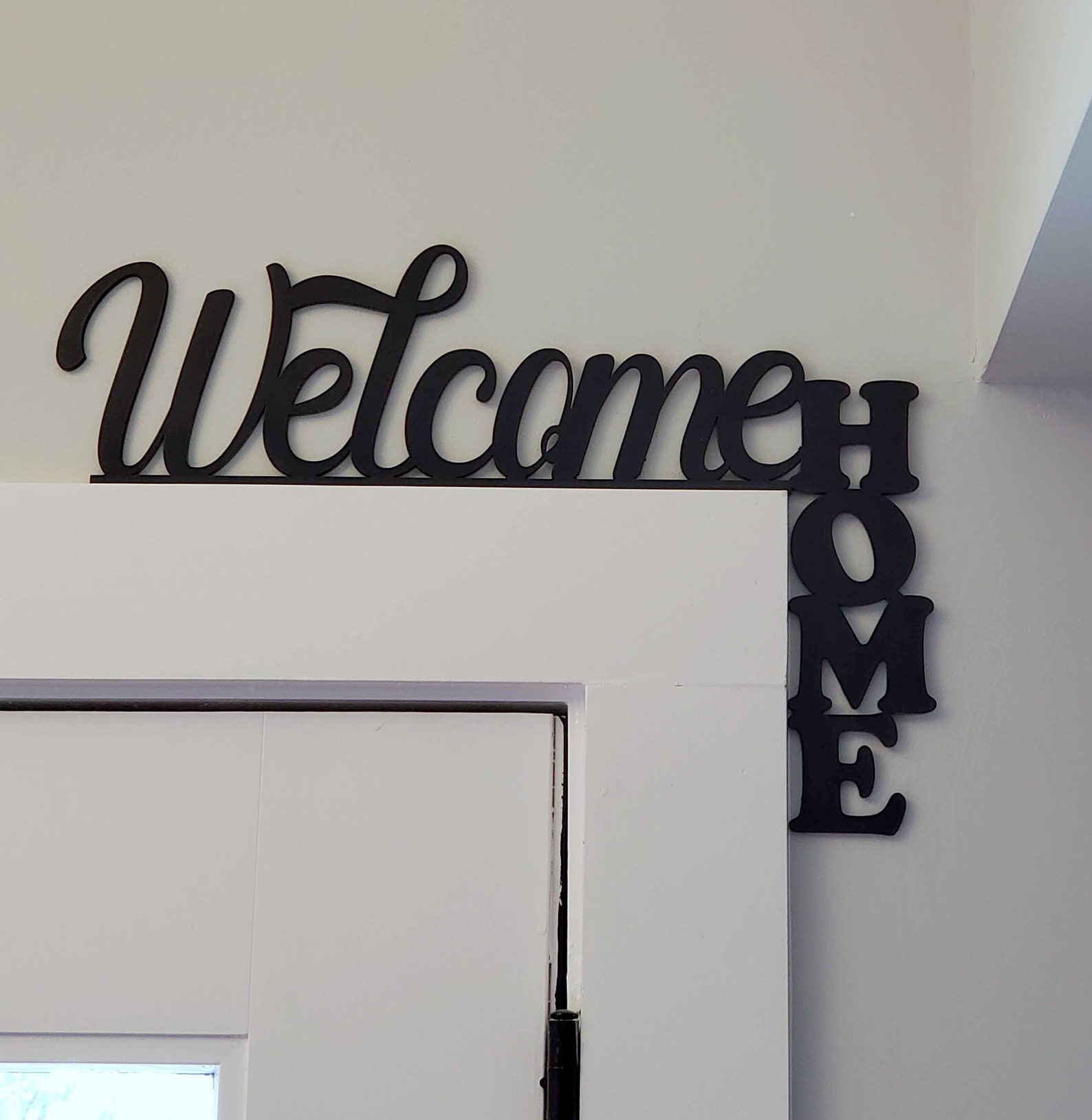 Welcome Sign Custom Door Trim Welcome Home Corner Door - Etsy