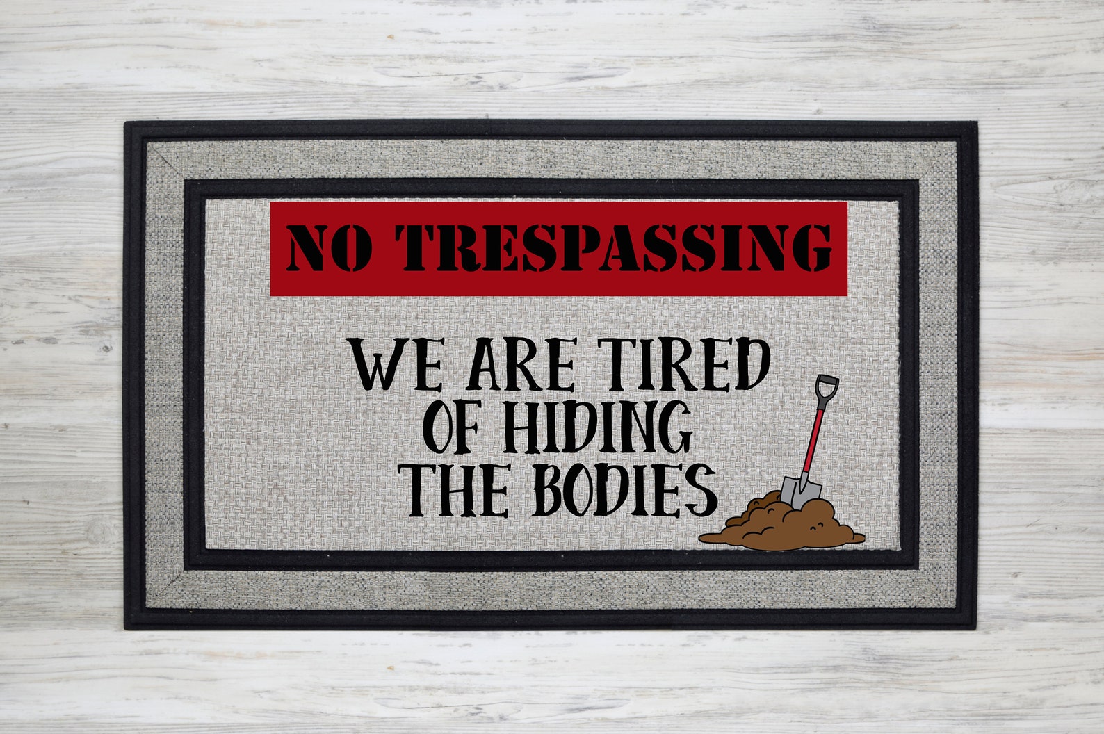 Welcome Mat No Trespassing Doormat Funny Door Mat Front - Etsy