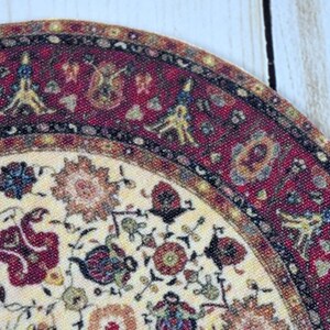 Round Dollhouse Rug Miniature Rug Dollhouse Accessories Chic Doll Rug ...