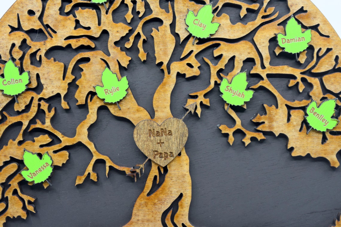 Personalized Family Tree Living Tree Art Family Tree - Etsy