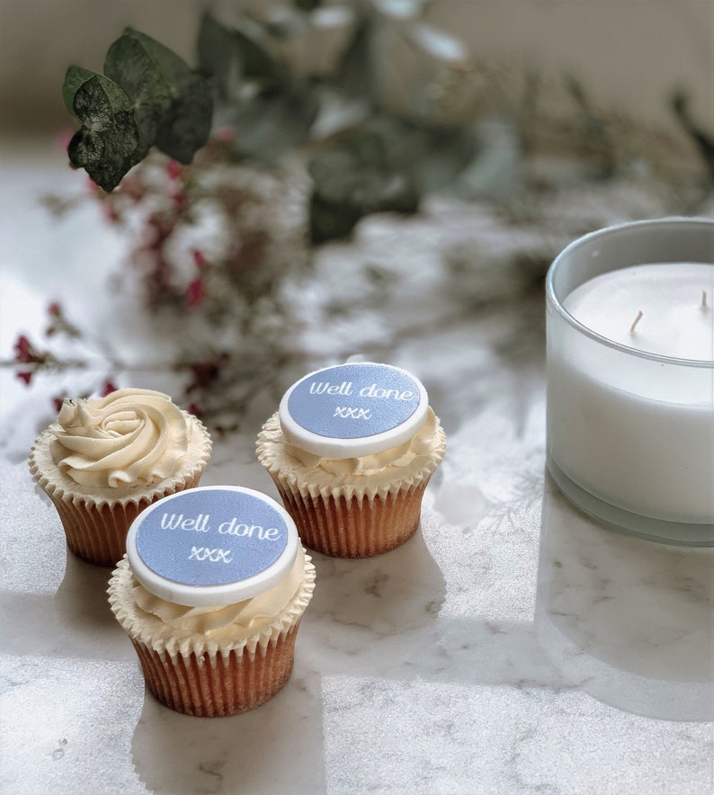 Well Done Cupcake Toppers. Cupcake Decorations. Edible Sugar - Etsy