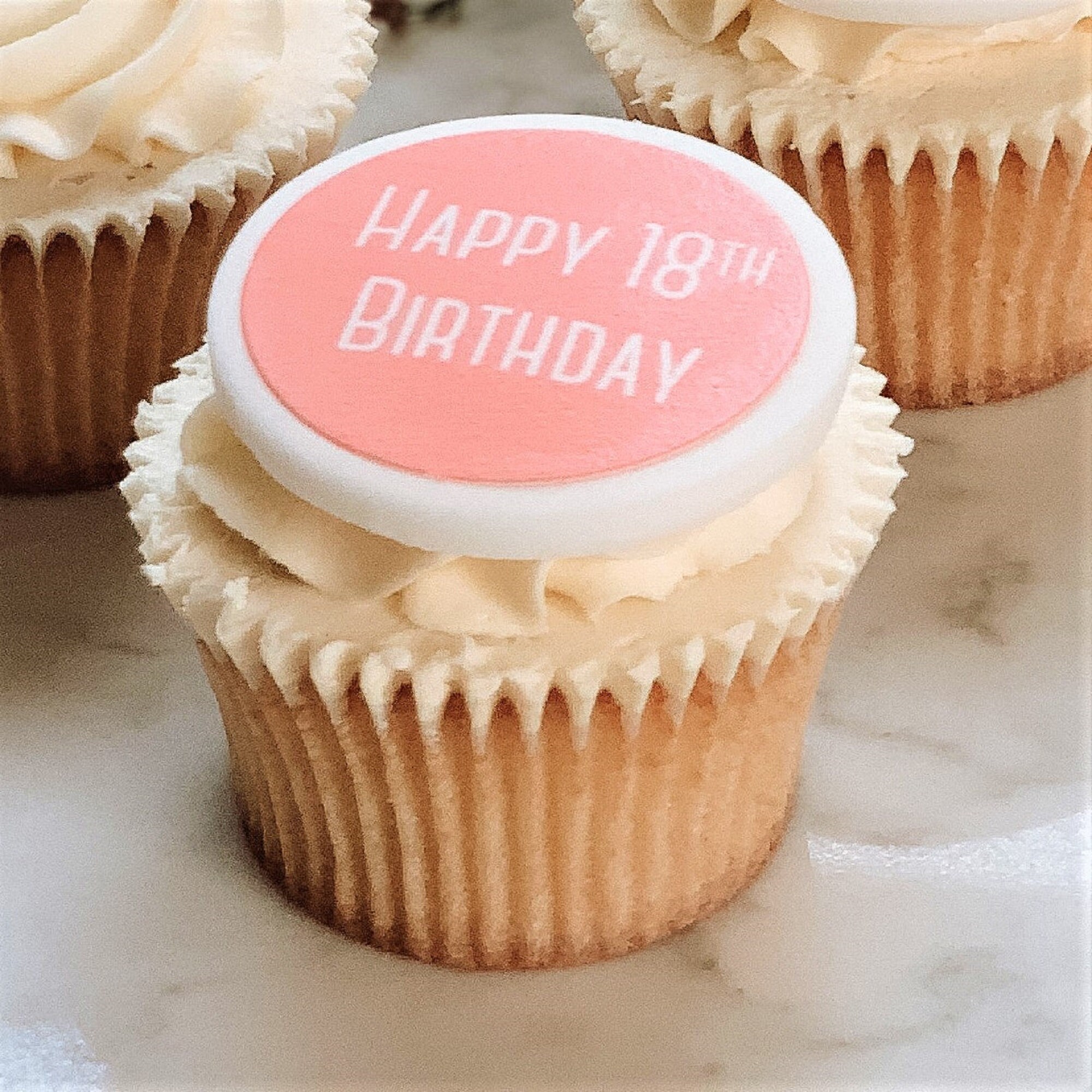 18th Birthday Cupcake Toppers. Cupcake Decorations. Edible | Etsy