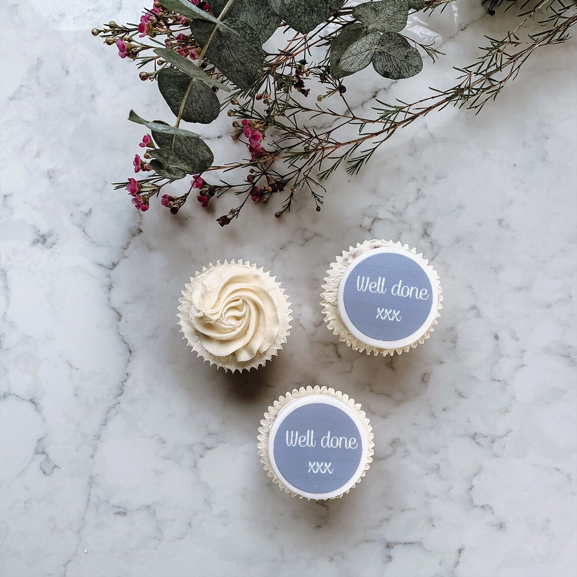 Well Done Cupcake Toppers. Cupcake Decorations. Edible Sugar - Etsy