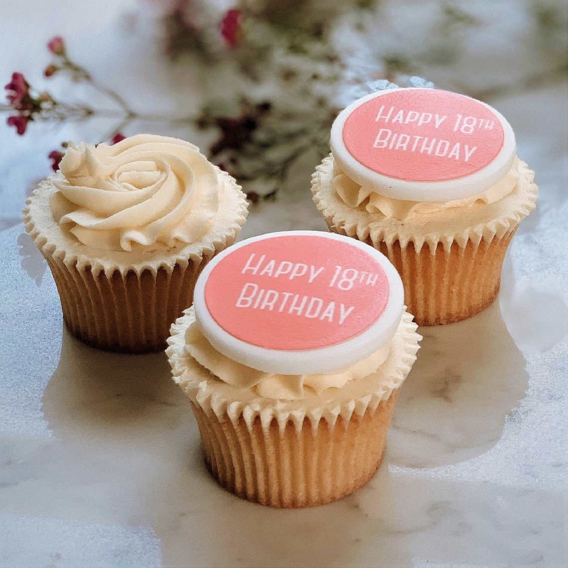 18th Birthday Cupcake Toppers. Cupcake Decorations. Edible - Etsy UK