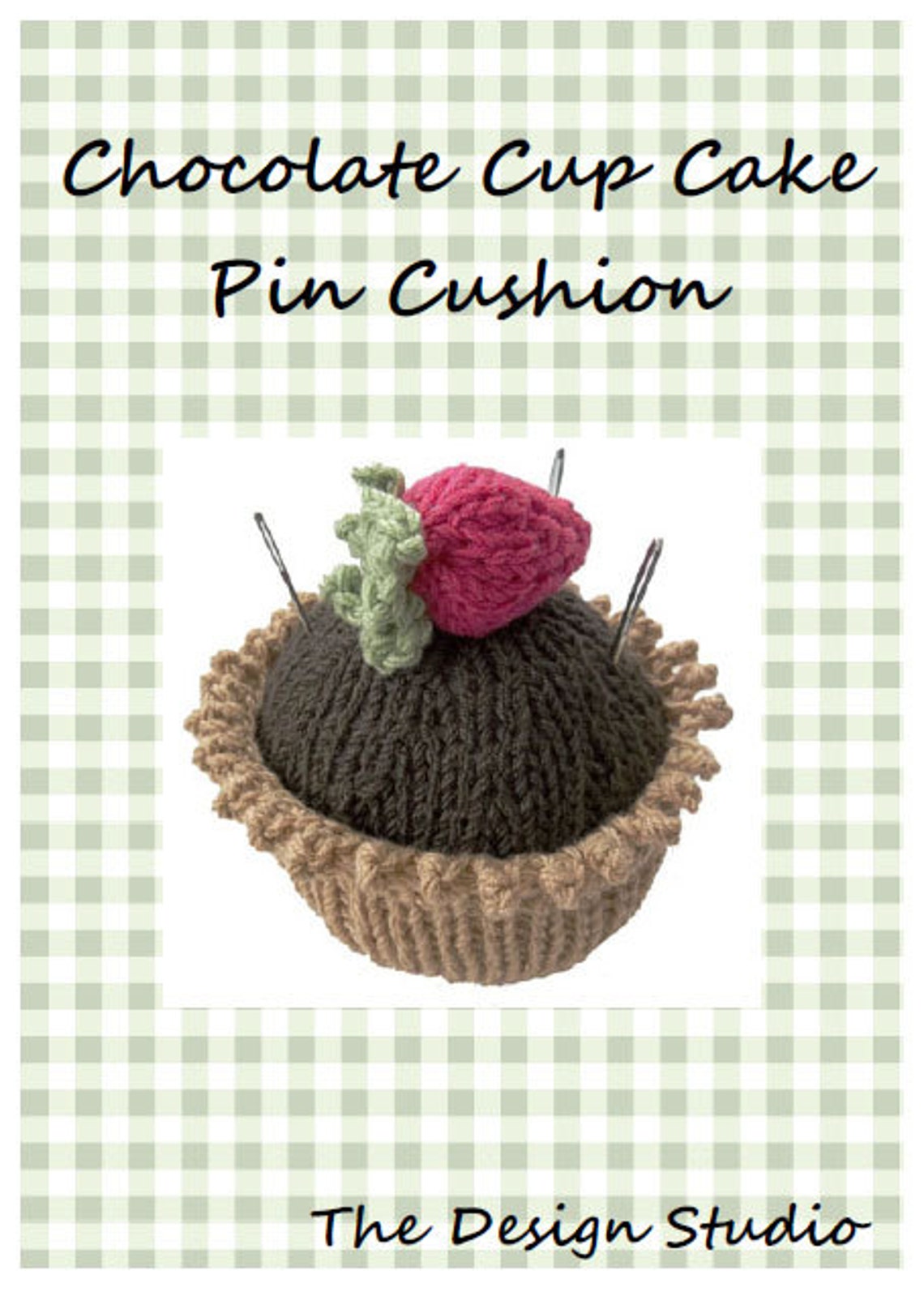 Pin Cushion Knitting Pattern.chocolate Cupcake. PDF Knitting Pattern ...