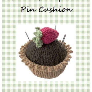 Pin Cushion Knitting Pattern.chocolate Cupcake. PDF Knitting Pattern ...