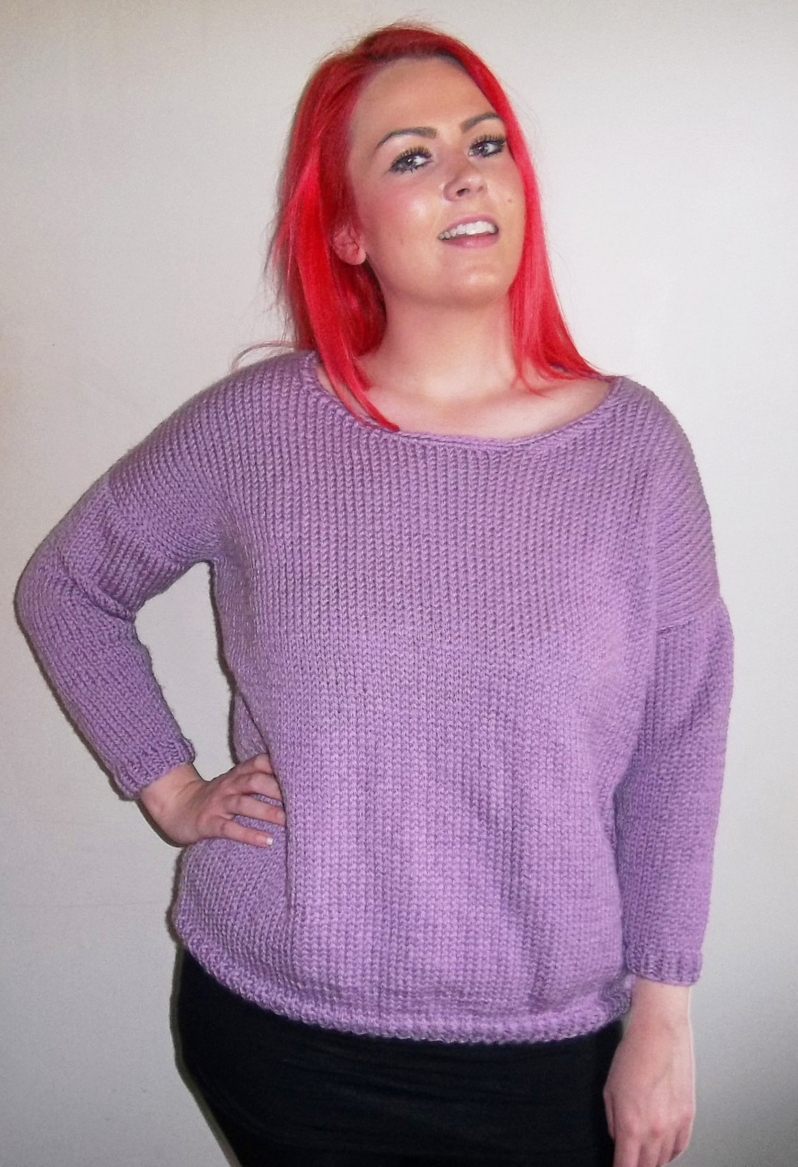 Chunky Sweater Knitting Pattern. Easy Knitting Pattern. PDF - Etsy