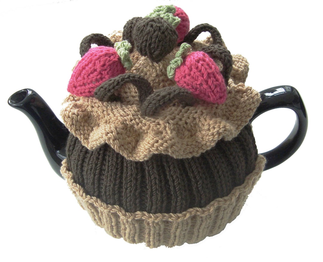 Tea Cosy Knitting Pattern. Chocolate Cup Cake. PDF Knitting Pattern - Etsy