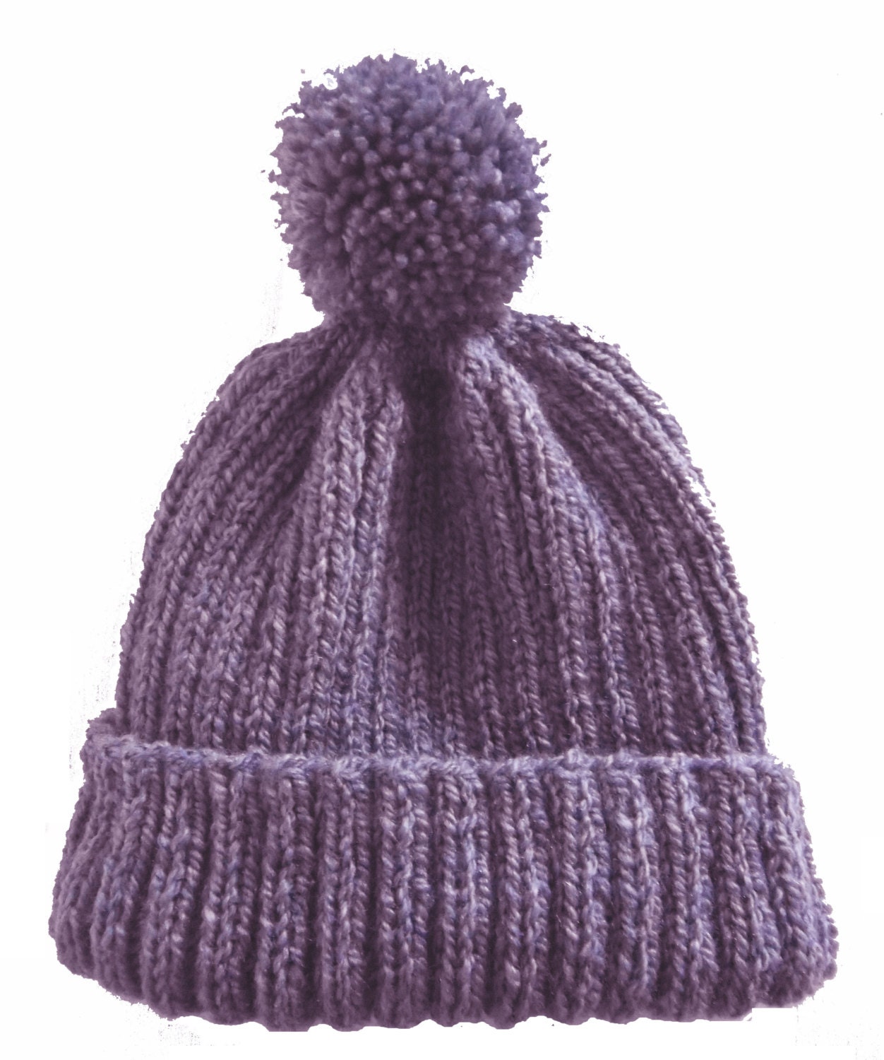Pom Pom Hat. PDF Knitting Pattern. - Etsy
