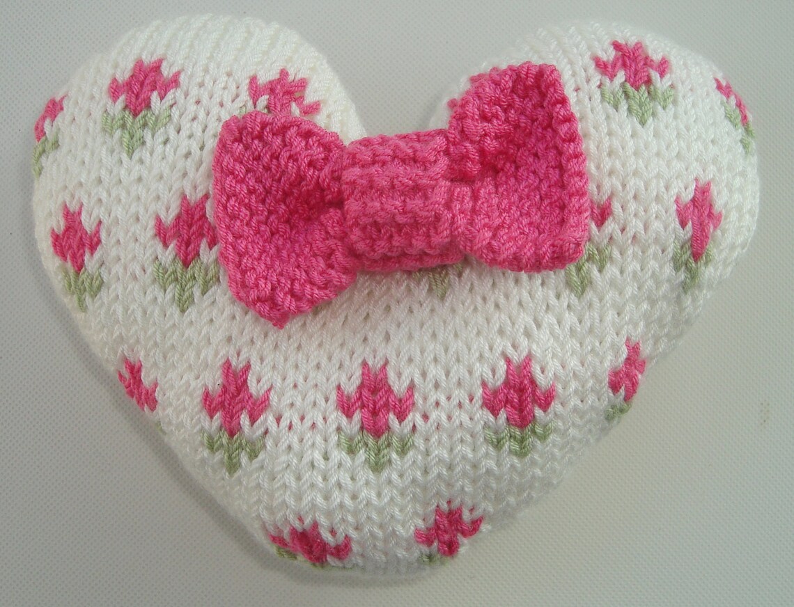 Rosebud Heart. PDF Knitting Pattern - Etsy