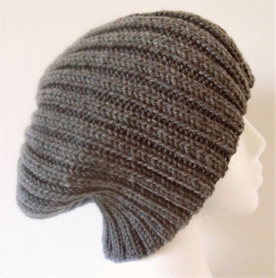 Aran Beanie Pom Pom Hat Knitting Pattern. Ribbed Beanie PDF - Etsy
