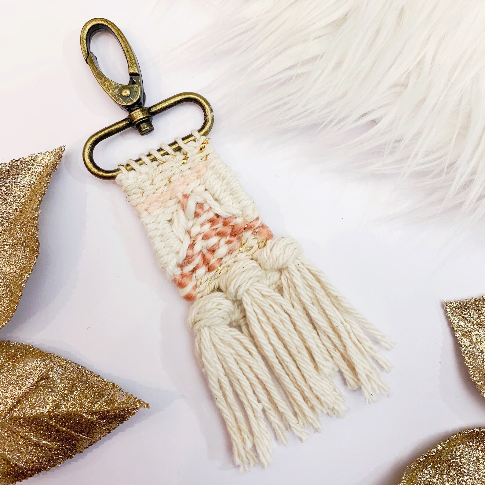 Pink Weaving Keychain Mini Weaving Keychain Woven Keychain - Etsy Italia