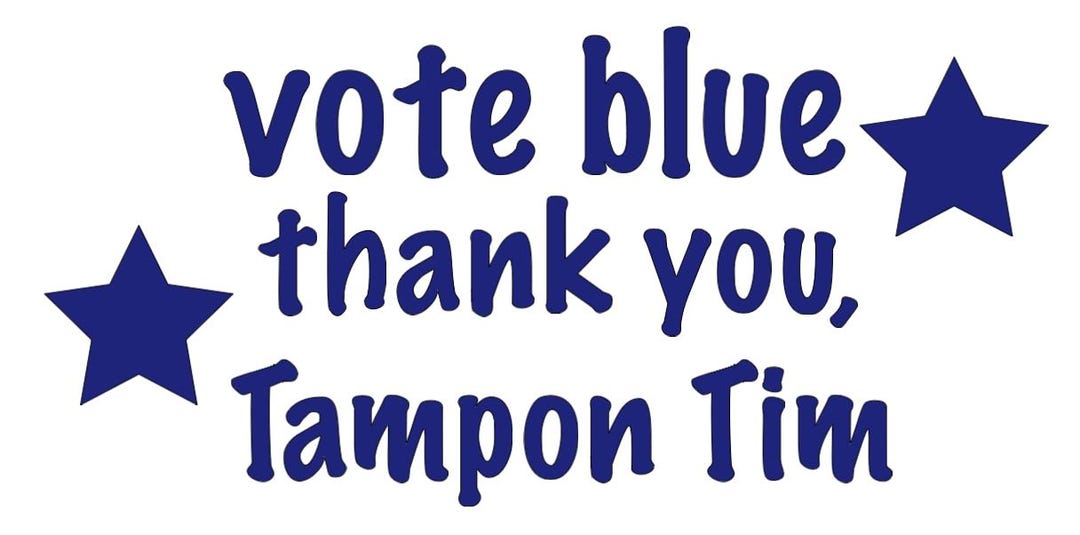 Tampon Tim Decal HTV Blue 2024 Support Harris Walz Campaign - Etsy