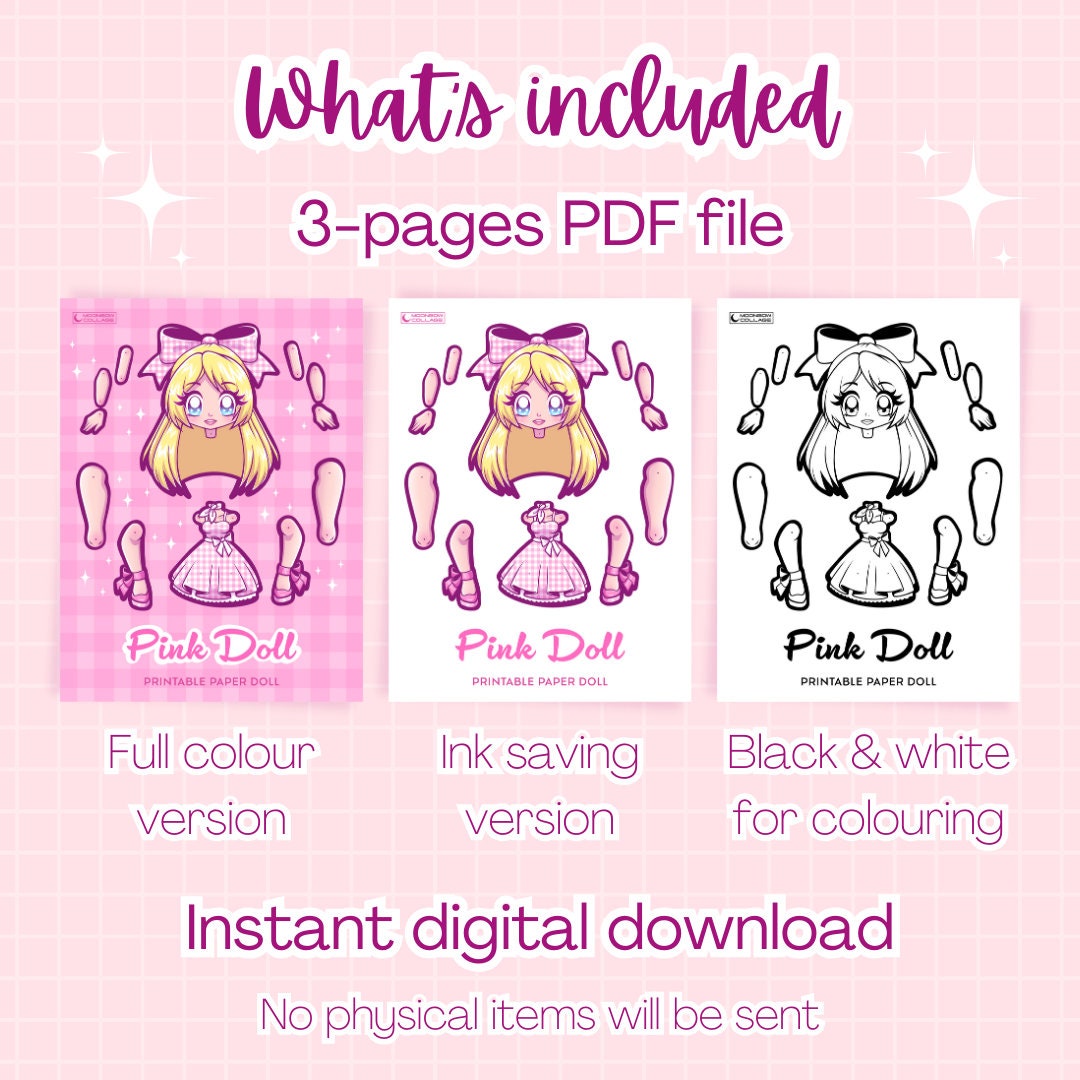 Paper Doll Articulated Printable, Paper Crafts, Paper Play, Cut and ...