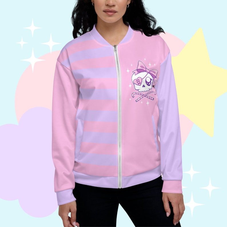 Kawaii Jacket, Pastel Goth Bomber Jacket, Harajuku Jacket, Harajuku ...