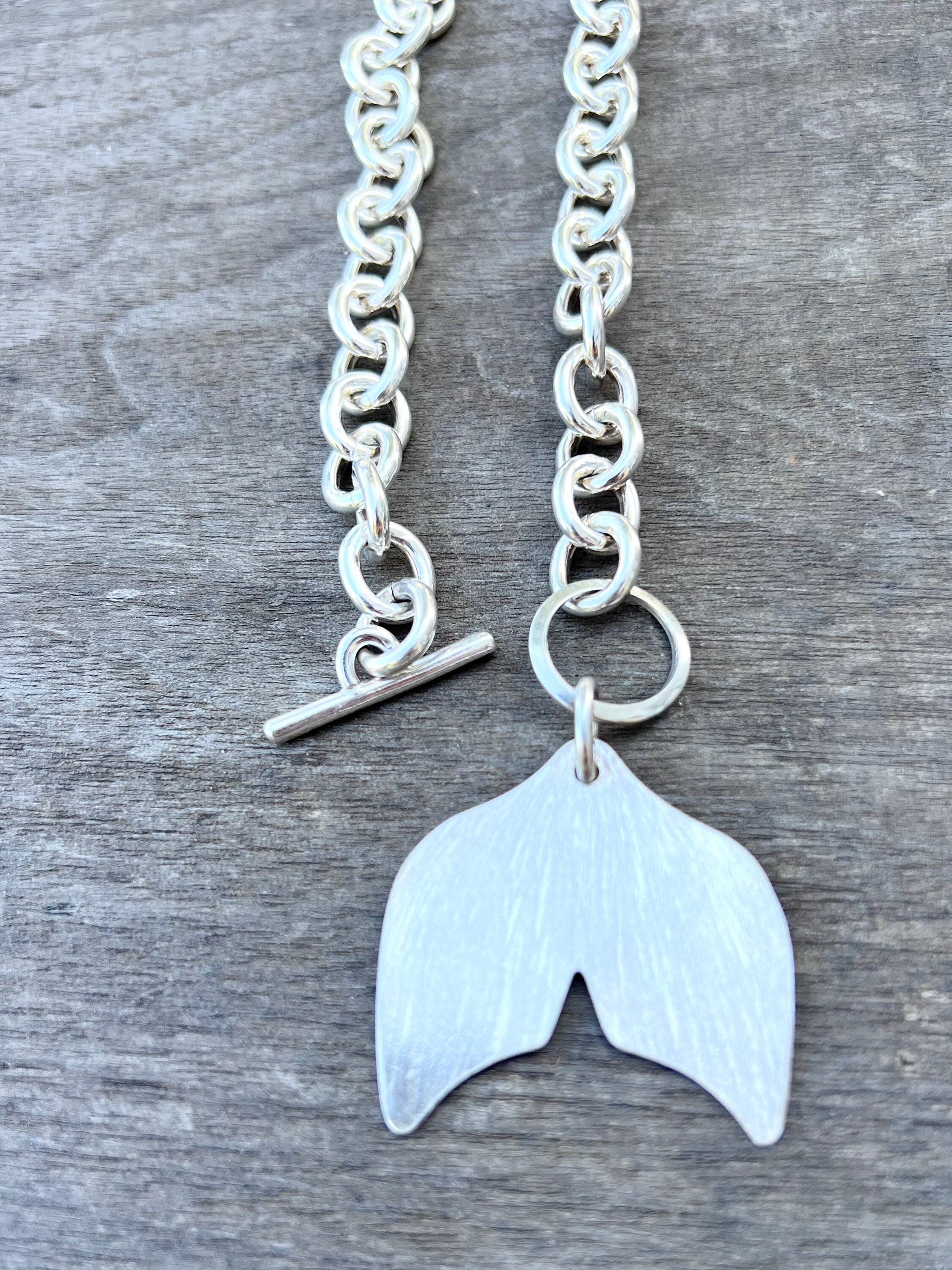 Large Sterling Silver 10 MM Cable Chain, Fish Necklace, Spoon necklace ...