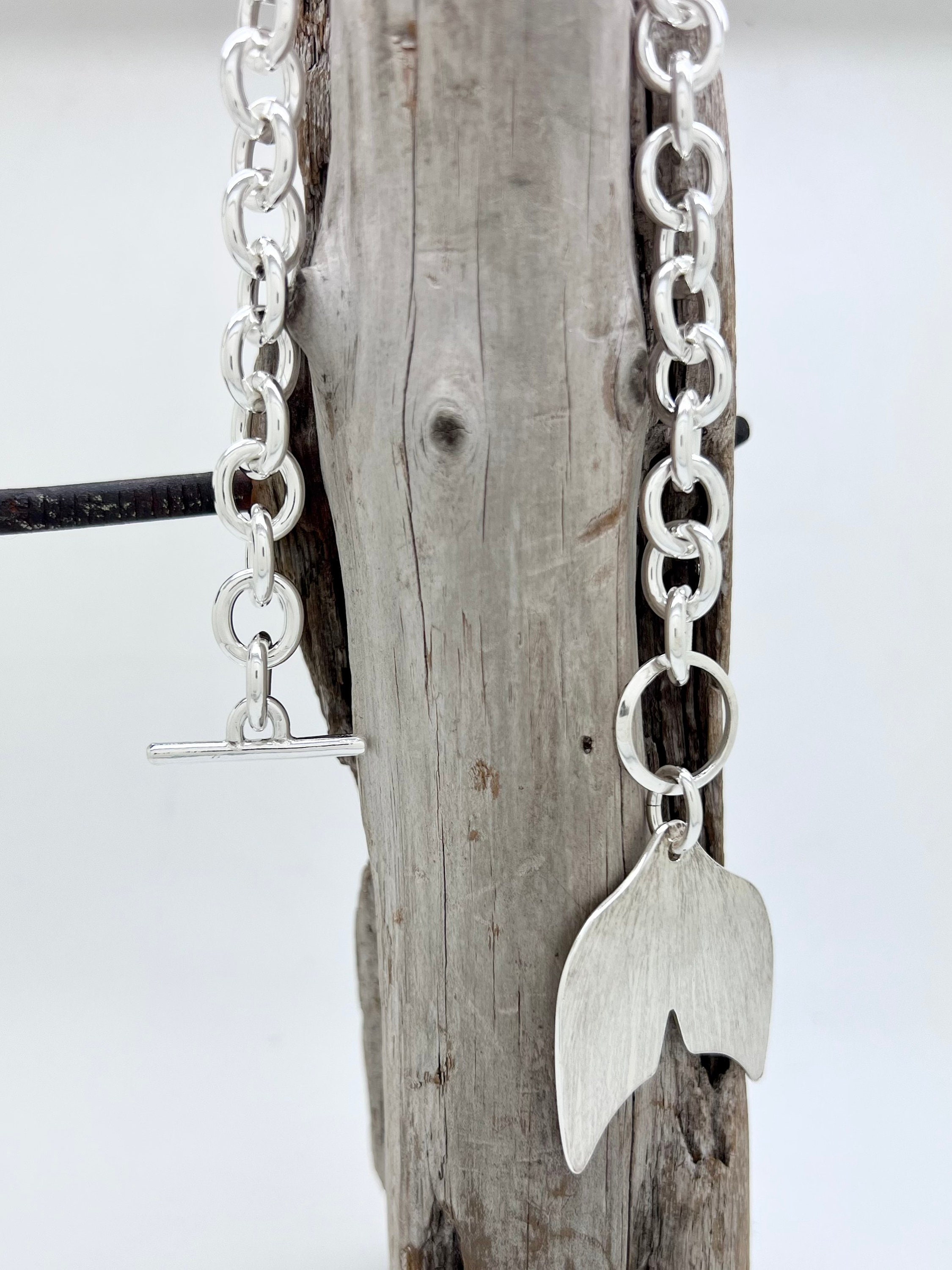 Large Sterling Silver 10 MM Cable Chain, Fish Necklace, Spoon necklace ...