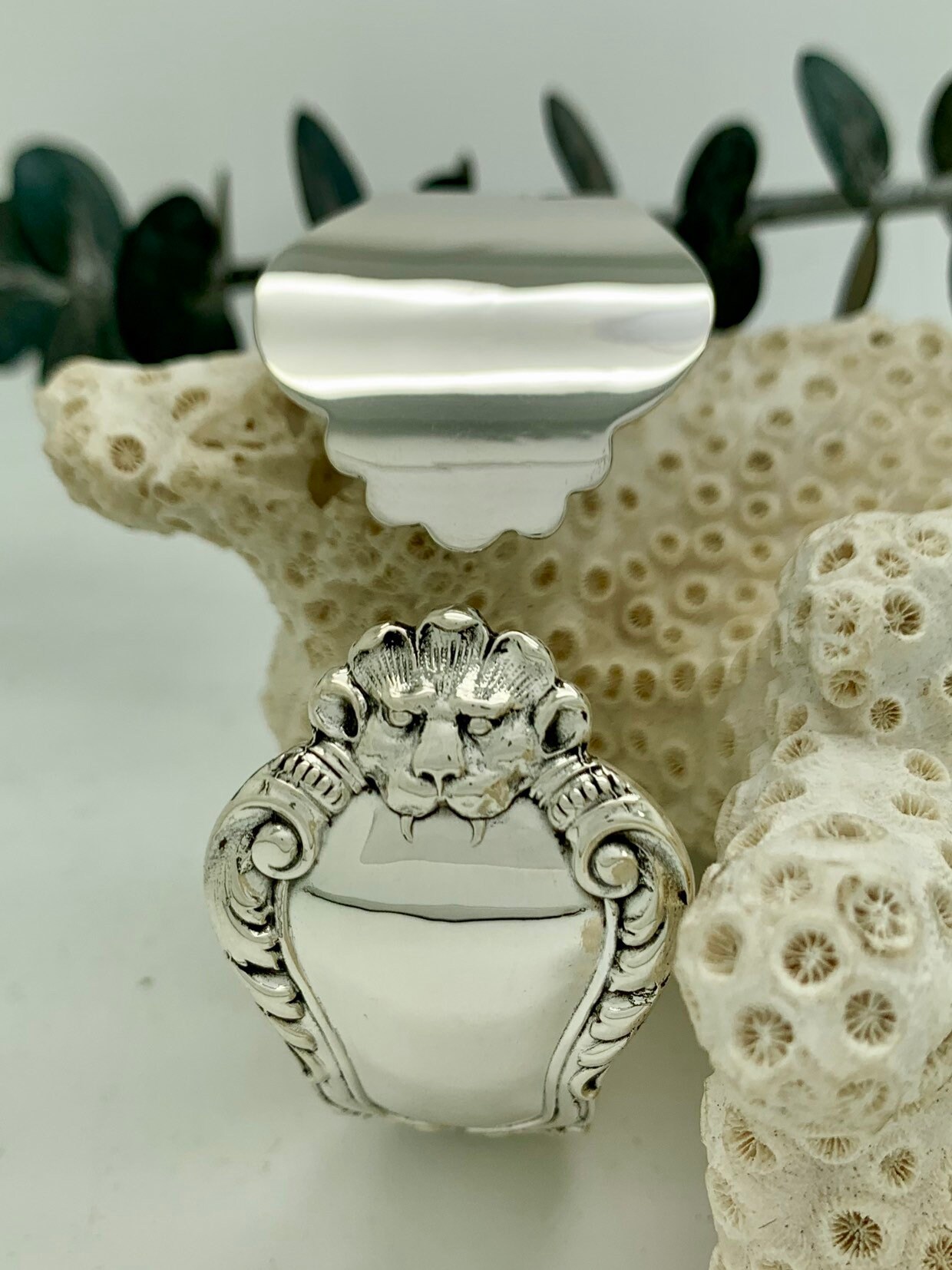 Large Sterling Silver Open Cuff Spoon Bracelet