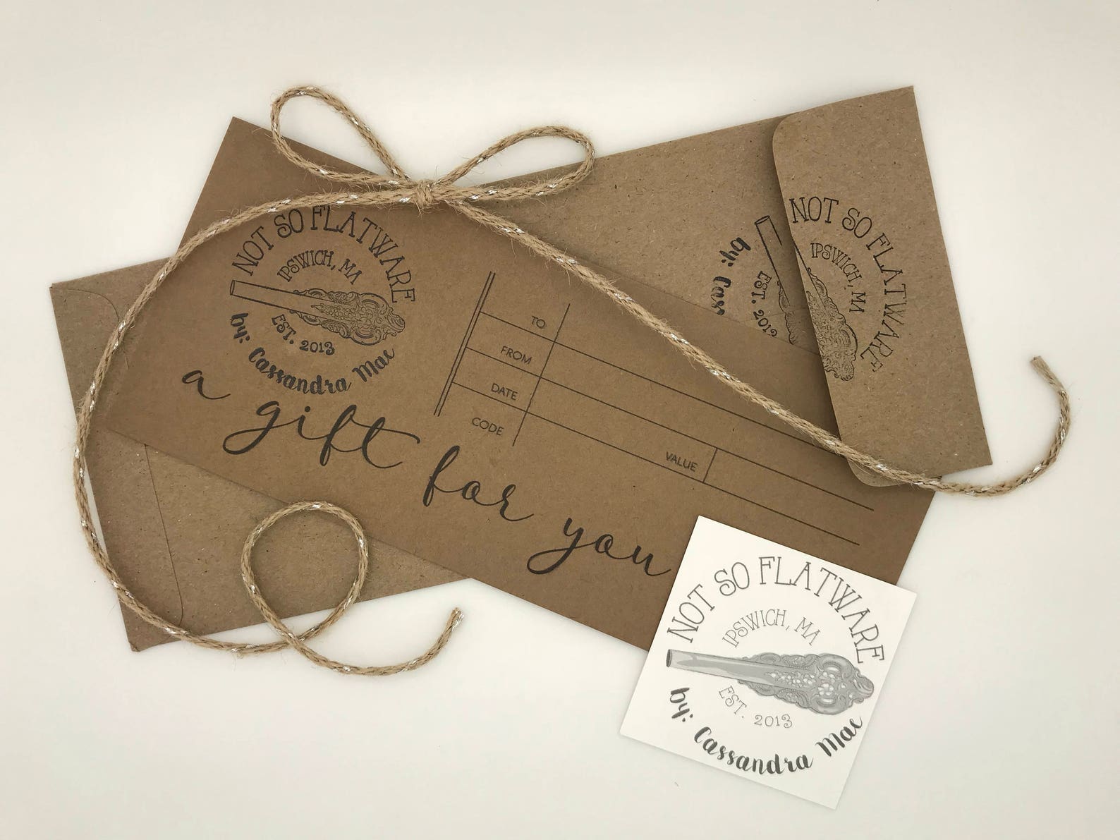 Mailable Gift Certificates for Not so Flatware - Etsy