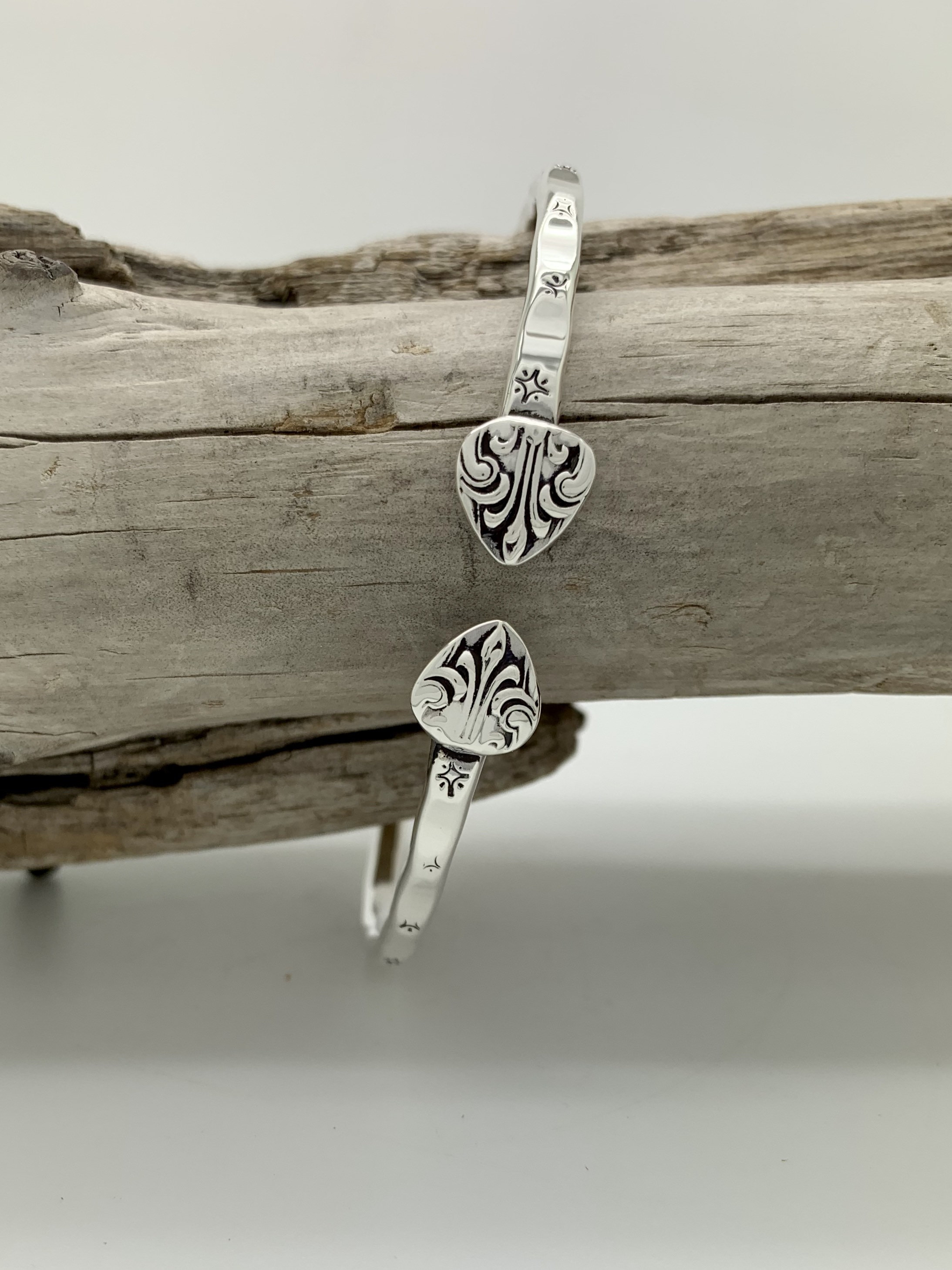 Sterling Silver Spoon Bangle Bracelet, Stackable