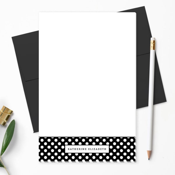 Polka Dot Note Card - Etsy