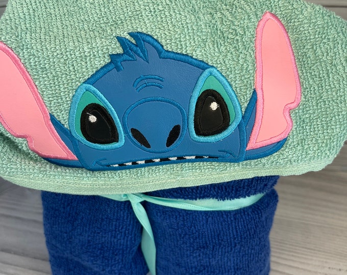 Stitch Hooded Towel Gift Lilo and Stitch - Etsy