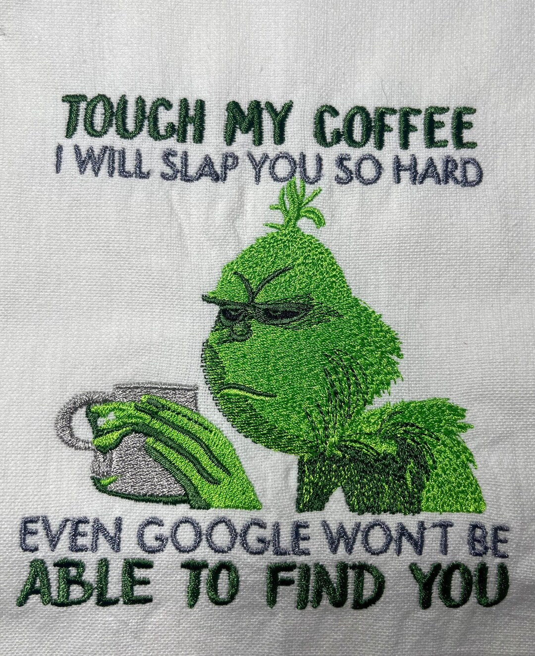 Grinch Coffee Tea Towel - Etsy