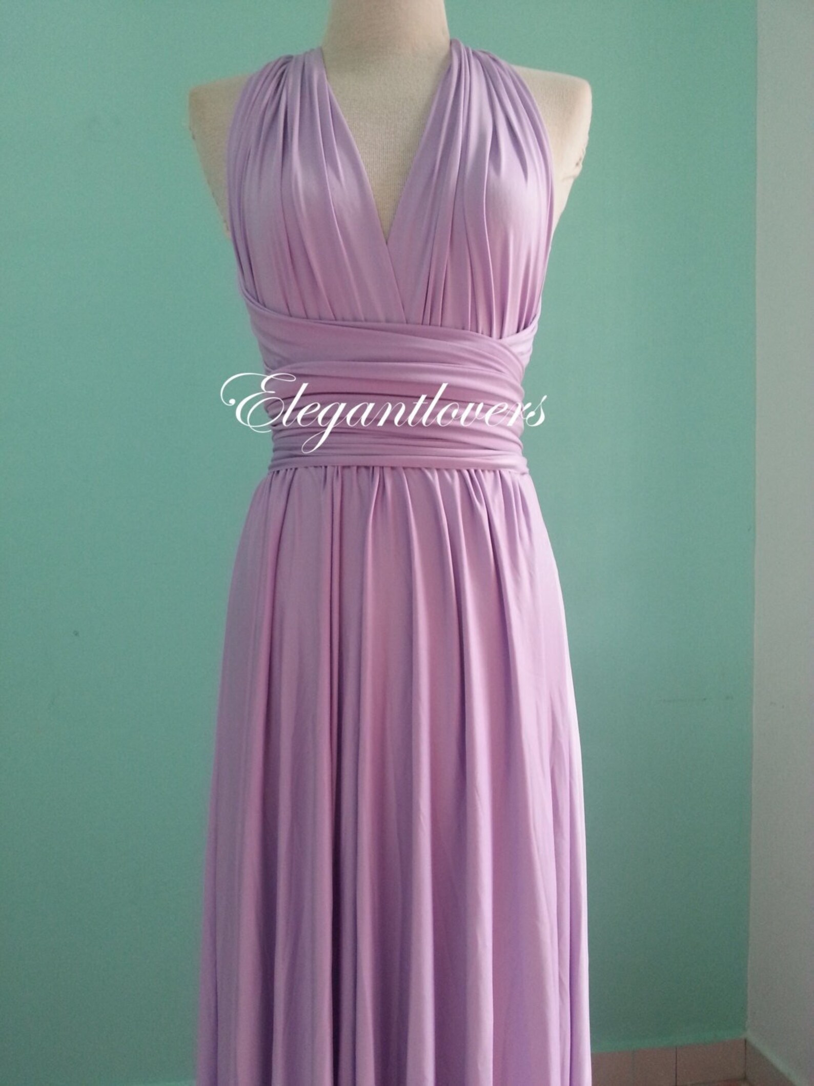 Wrap Dress Lavender Dress Wedding Bridesmaid Infinity - Etsy