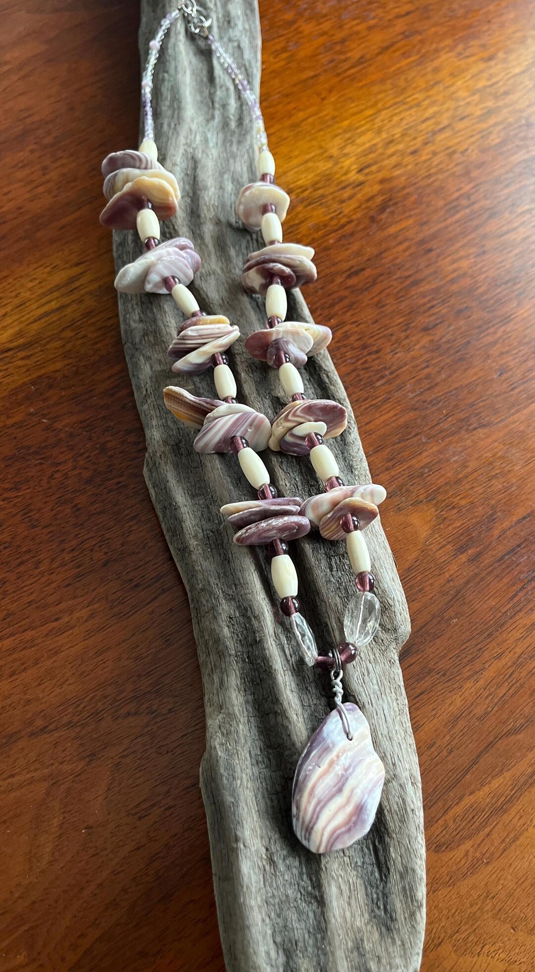 Handcrafted Native American-made Wampum Shell Necklace - Etsy