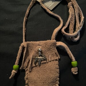 Native American Bag Hand Sewn Pouch / Bag / Neck Bag Made From Gray ...