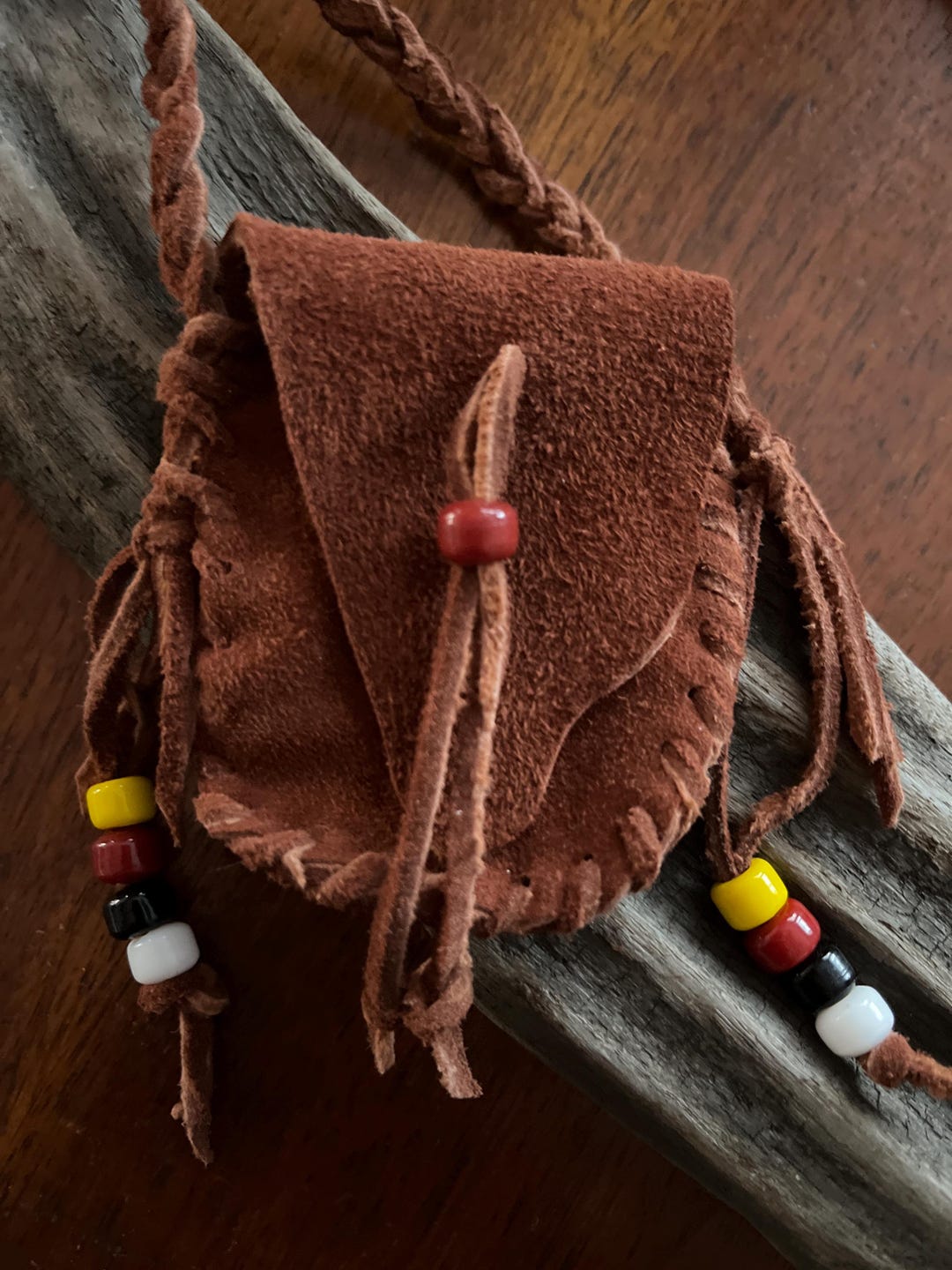 Native American Made Pouch Hand Sewn Bag / Neck Bag Made From Soft ...