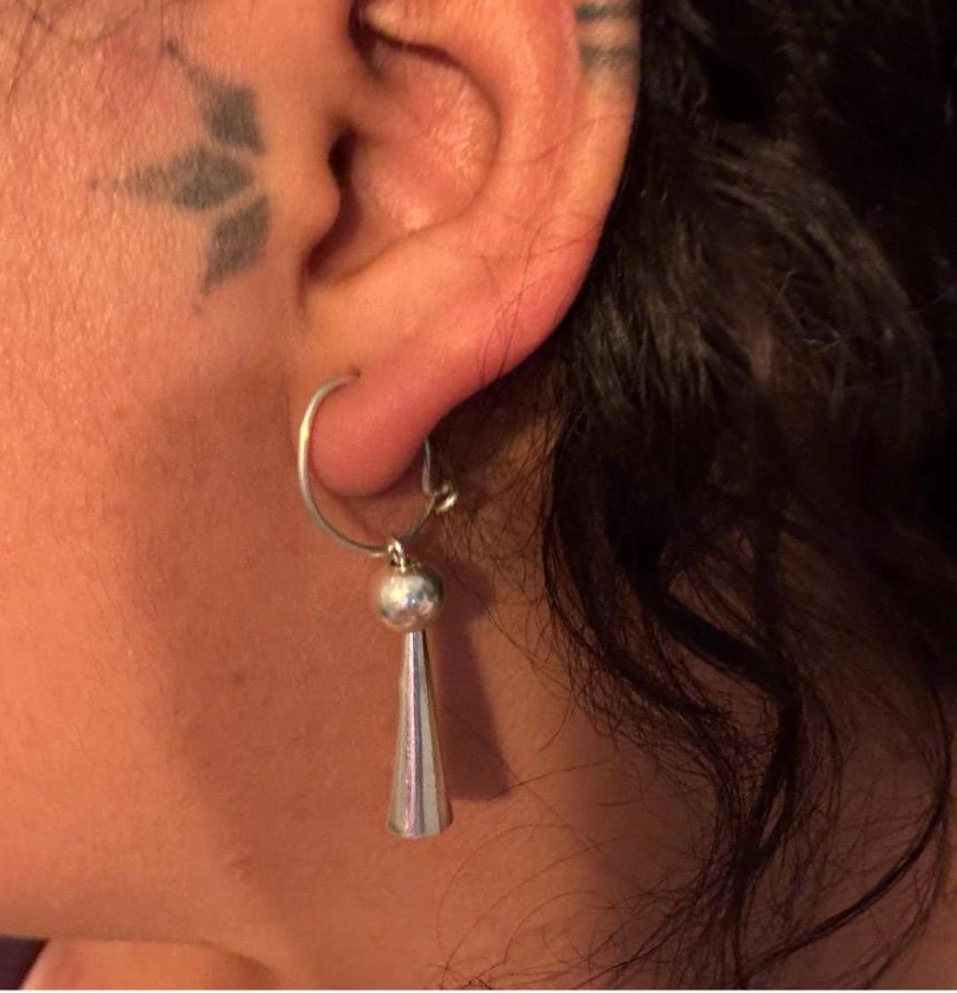 Single (ONE) (1) Handcrafted .925 Sterling Silver Native American Made ...