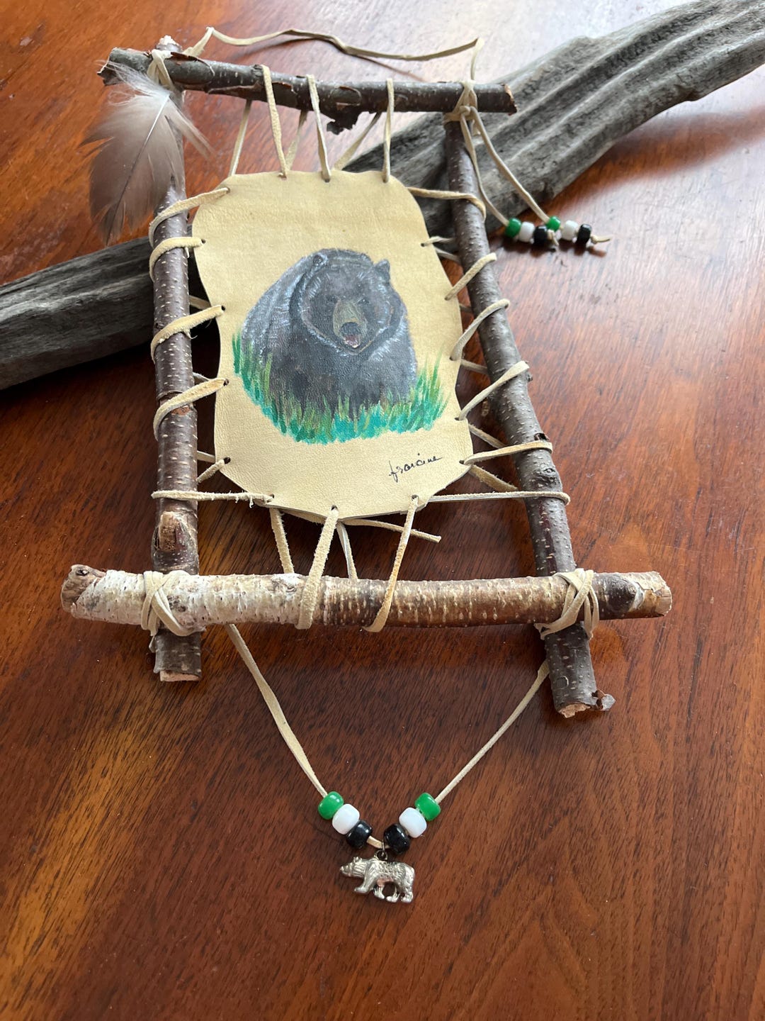 Native American Hand-painted Handmade Wall Hanging - Painting- Wall Art ...