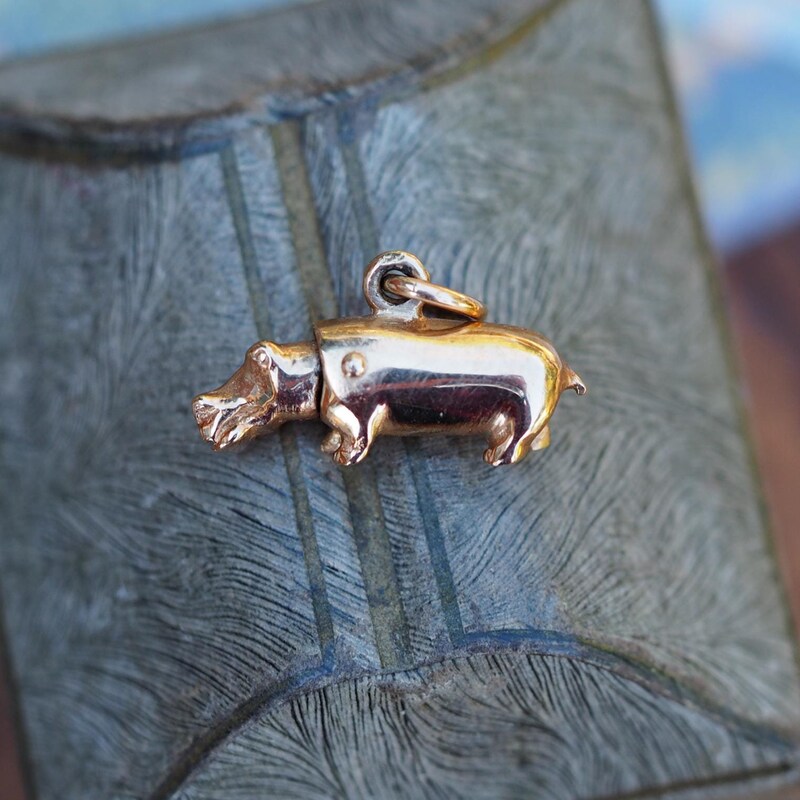 Gold Hippo - Etsy