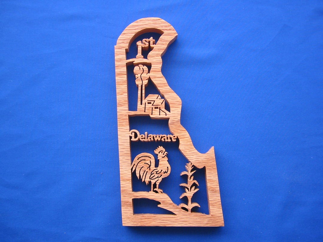 State of Delaware Wall Hanging (oak or Walnut) - Etsy