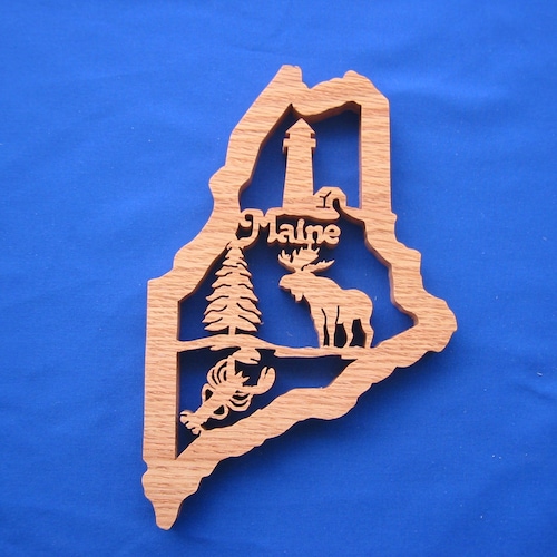 Maine State Sign Reclaimed Wood Pallet Sign Rustic Home | Etsy