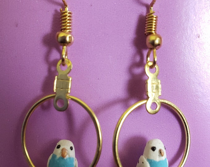 Green and Yellow Parakeet Budgie on a Perch Earrings - Etsy Canada