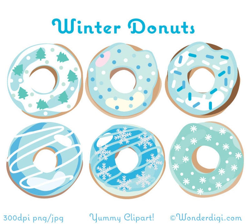 Donuts Clip Art Christmas Donuts Clipart winter Donut Clip Art ...