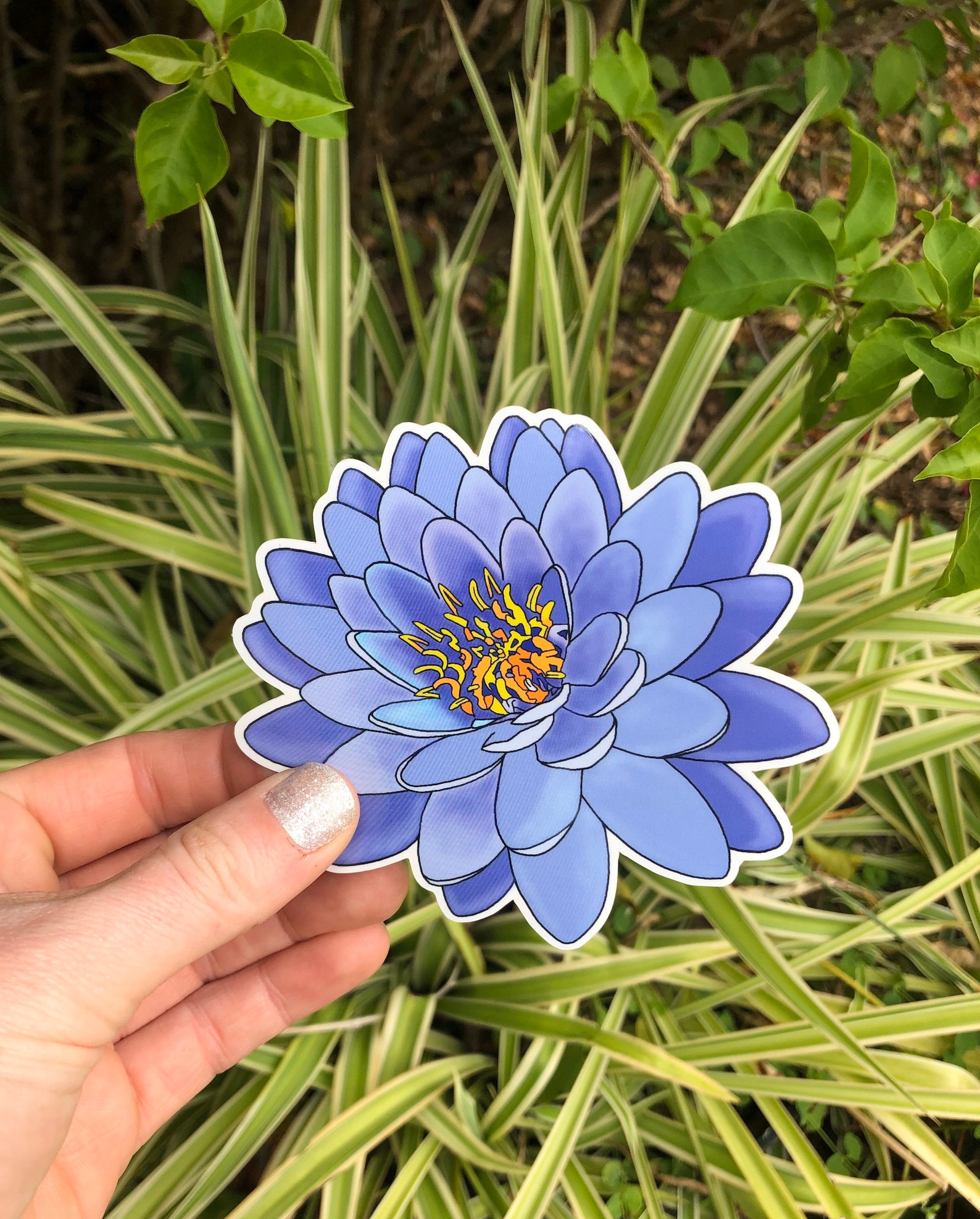 Water Lily Waterproof Vinyl Sticker - Etsy