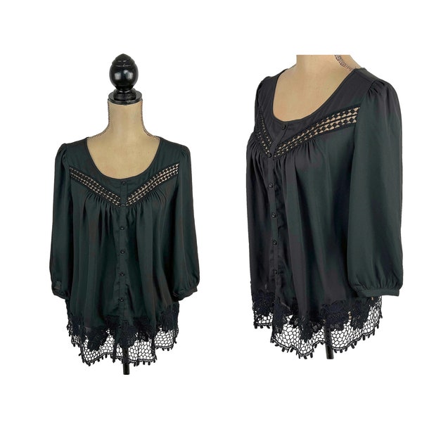 Romantic Goth Lace Tops - Etsy