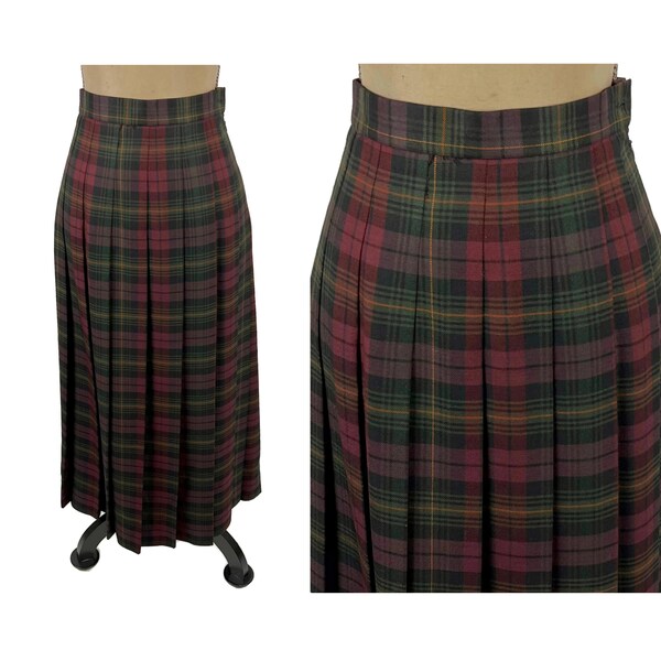 Plaid Maxi Skirt - Etsy